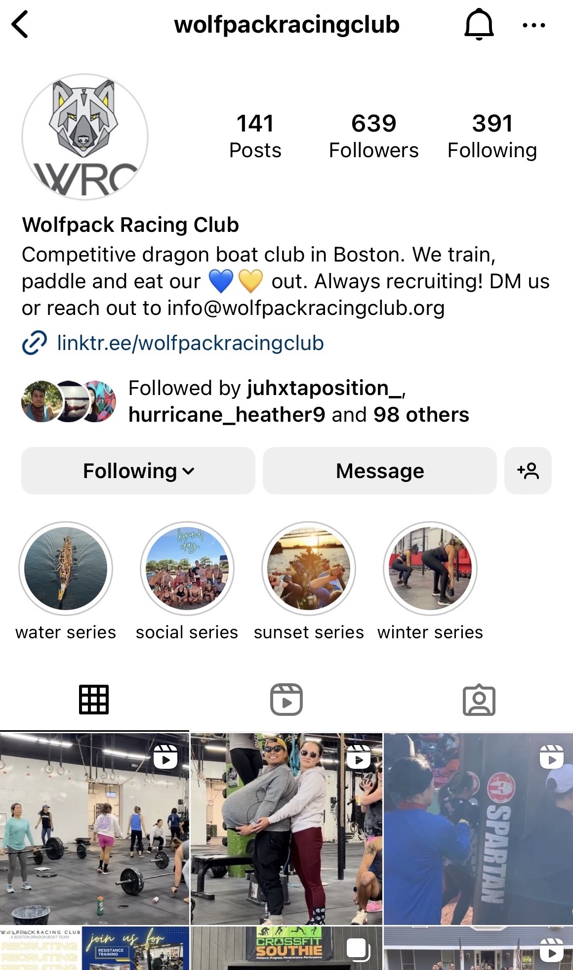 Boston Dragon Boat Team: Wolfpack Racing Club